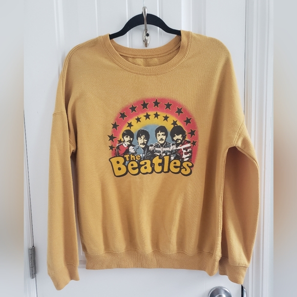 The Beatles | Sweaters | The Beatles Sweater Sz S Yellow Mustard Rock ...